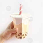 Boba Tea Origami Template - Full Size - Boba Made